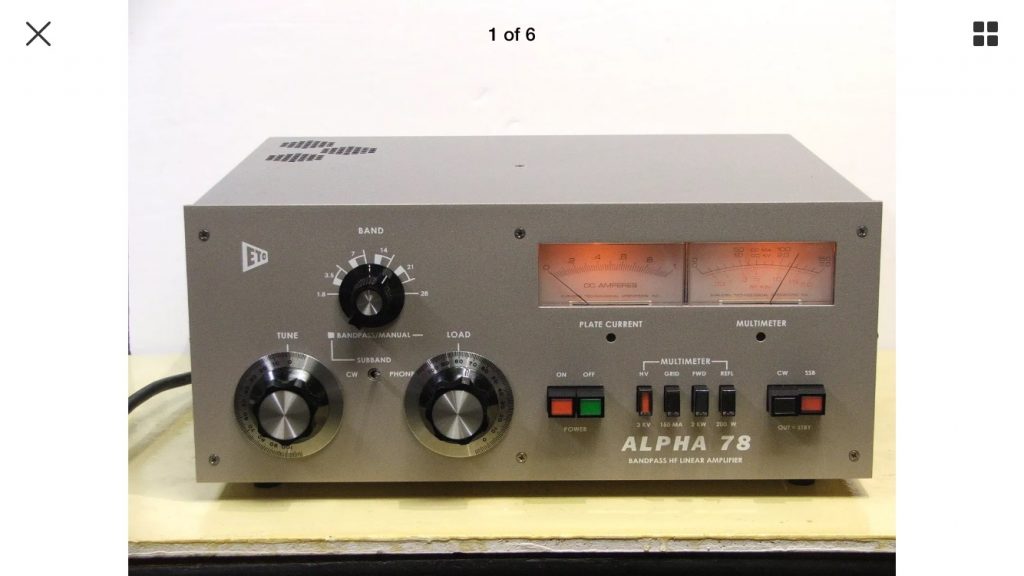 ALPHA 78 Front Panel - Island Amplifier BEKO RF-POWER USA
